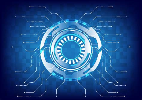 Futuristic Sci Fi HUD Element Abstract Hi Tech Background Circuit