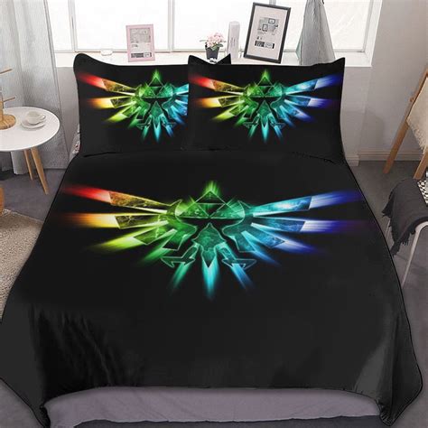Cute Cartoon Legend Of Zelda Bedding Set Full Size Duvet Cover Set For