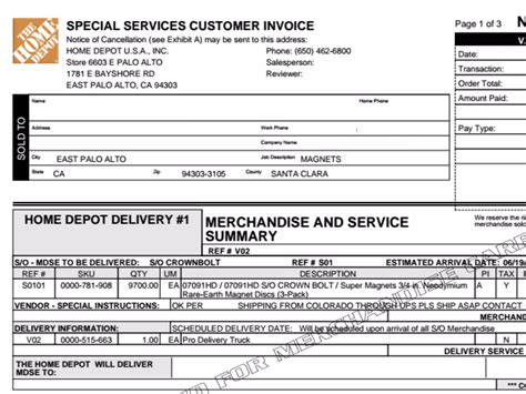 Home Depot Receipt Template Kaesg Blog