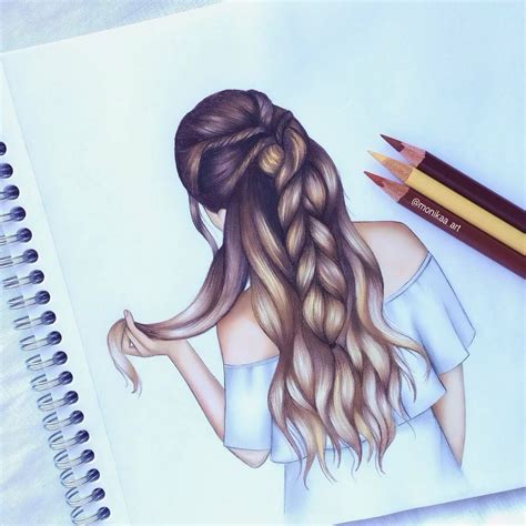 Как нарисовать девочку с длинными волосами 22 фото