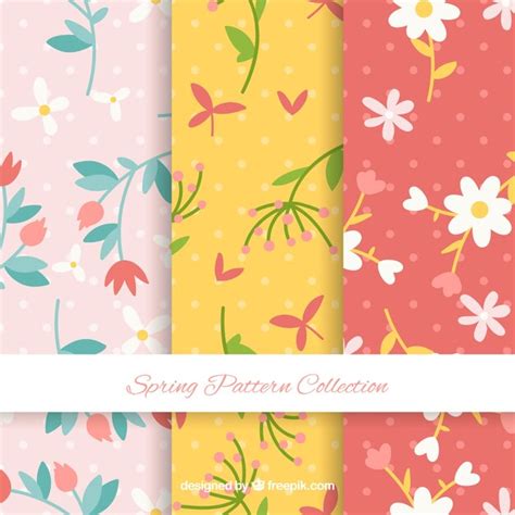 Seamless Spring Patterns Vectors And Illustrations For Free Download