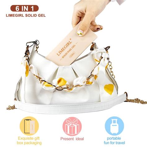 Limegirl 6 Colors Solid Pudding Gel Nail Polish Palette With Nail Brush
