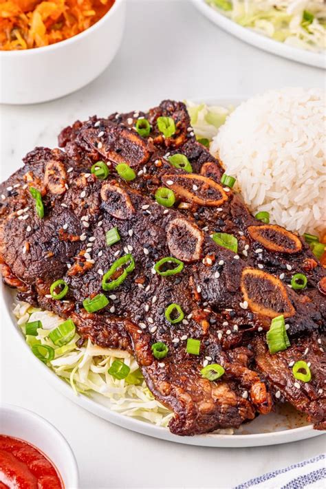 Baked Korean Bbq Short Ribs Authentic La Galbi Recipe Kim Schob