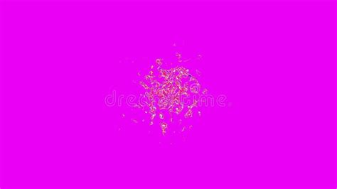 Glowing Particle Effects On A Bright Pink Background Giving An