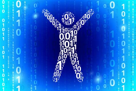 460 Happy Stick Figure On Vector Technology Pattern Background Stock