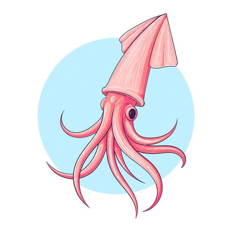 Free Vector Hand Drawn Squid Illustration