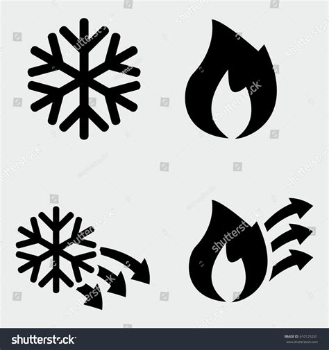 Hot Cold Icons Stock Vector Royalty Free 410125231 Shutterstock