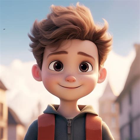 Little Boy Animation Premium Ai Generated Image