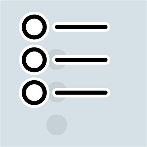 Ícone De Linha De Lista Numerada Menu Botão Ordem De Lista De Compras