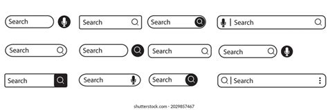 search bar set search bar search stock vector royalty free 2029857467