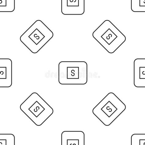 Grey Line Stop Media Button Icon Isolated Seamless Pattern On White