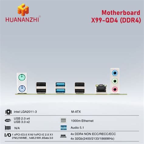 Mainboard SK 2011 Huananzhi X99 QD4 Chính Hãng Vi Tính Phát Đạt