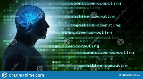 The Machine Learning And Cognitive Computing 3d Rendering Stock