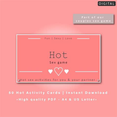 Hot Sex Activity Cards Instant Digital Download Valentines Etsy Uk