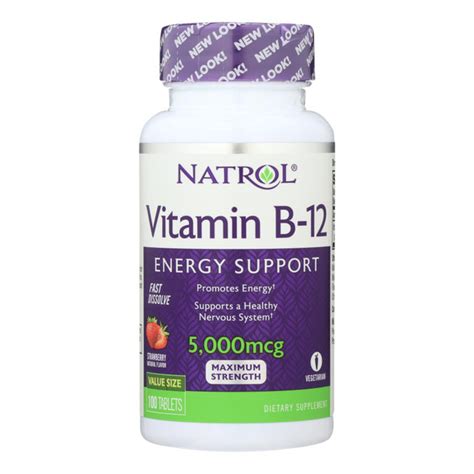 Natrol Fast Dissolving Vitamin B12 5000 Mcg 100 Tabs