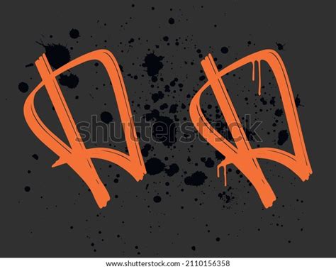 Marker Graffiti Font Handwritten Typography Vector เวกเตอร์สต็อก ปลอด