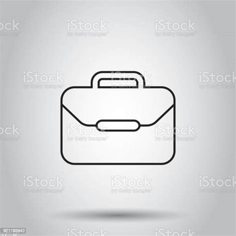 선 스타일에 가방 상자 아이콘입니다 격리 된 배경 벡터 일러스트입니다 비즈니스 개념 수하물 그림 가방에 대한 스톡 벡터 아트 및