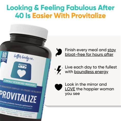 Better Body Co Original Provitalize Natural Menopause Probiotics For