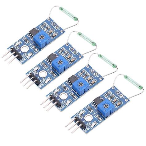 4 Pcsset Reed Switch Normally Open Reed Sensor Module Magnetic Switch Module Diy Kit Normally