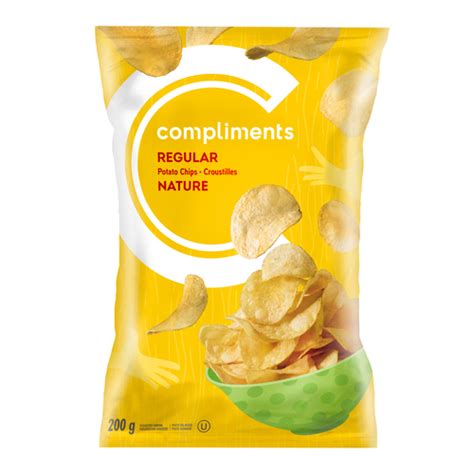 Potato Chips Regular 200 G Compliments Ca