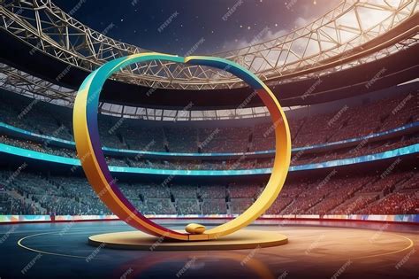Premium Photo Olympics Game A Sports Olympics Stadium Olympic Games Concept Lllustration