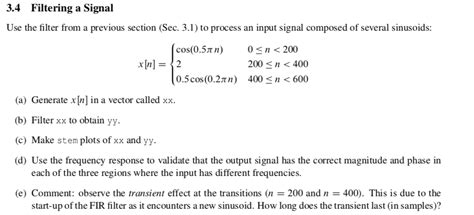 34 Filtering A Signal Use The Filter From A Previous