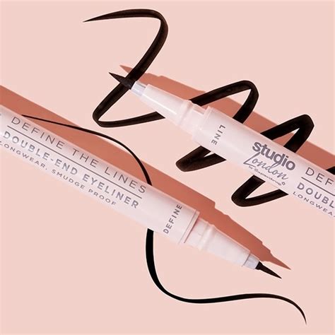 Studio Define The Lines Double End Eyeliner Black Make Up Superdrug