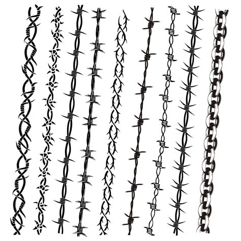 Fake Barbed Wire Tattoo For Men Women Black Barb Wire Desertcart