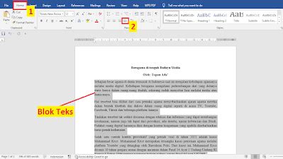 Cara Membuat Tulisan Rata Kiri Kanan Tengah Di Word Blogger Toraja