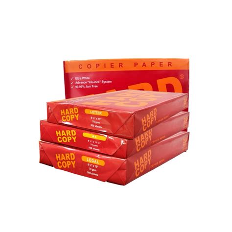 Hard Copy Bond Paper Copier Paper 70gsm 500sheets Short Long A4