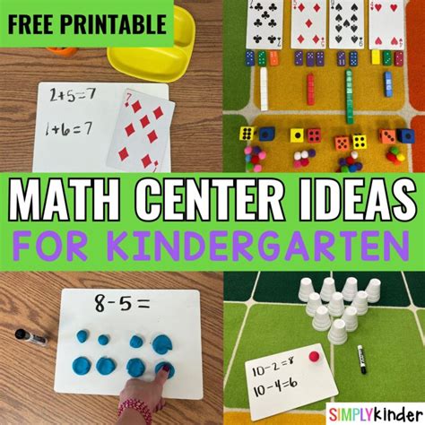 Math Center Ideas For Kindergarten Simply Kinder