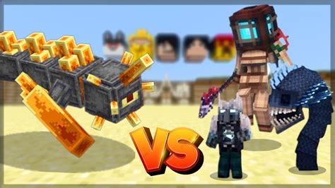 Minecraft Amber Guardian Depth Mod Vs Aquamirae Batalha De Mobs