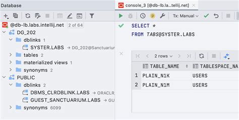 How To Show List Of Oracle Database Links In Datagrip Stack Overflow
