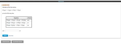 Solved Chemwork Calculate For The Reaction Given The
