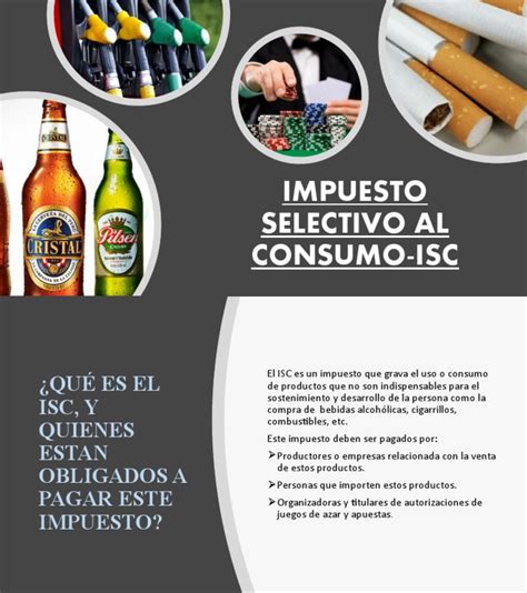 Impuesto Selectivo Al Consumo Isc Pdf