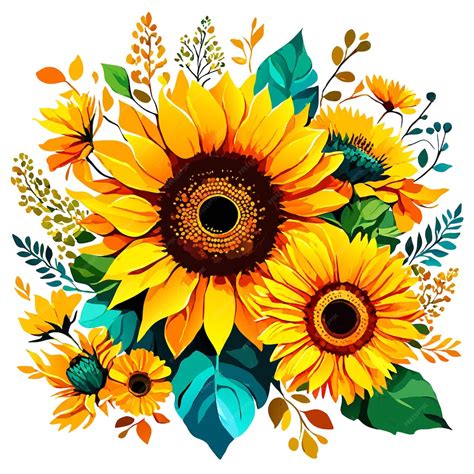 Premium Vector Sunflower Bloom Isolated In Vector Format For Graphic