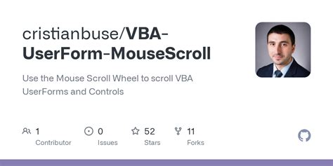 Github Cristianbusevba Userform Mousescroll Use The Mouse Scroll
