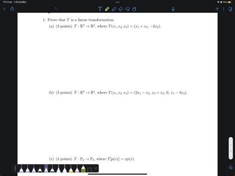 Solved Prove That T Is A Linear Transformation A Chegg