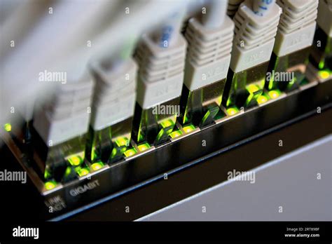 Gigabit Ethernet Connection Stock Photo Alamy