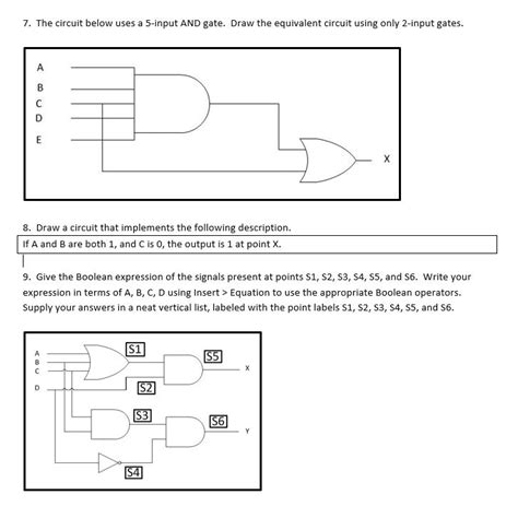 7 The Circuit Below Uses A 5 Input And Gate Draw