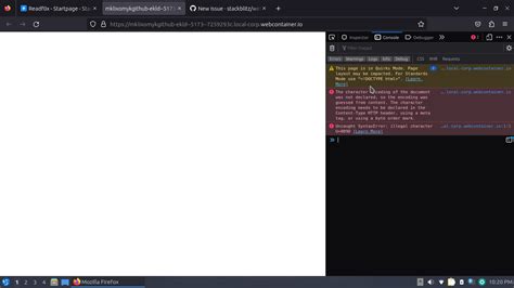 New Tab Opens In Quirks Mode · Issue 1180 · Stackblitzwebcontainer