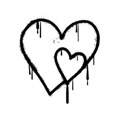 Graffiti Peint à La Bombe Amour Pulvérisé Isolé Sur Fond Blanc