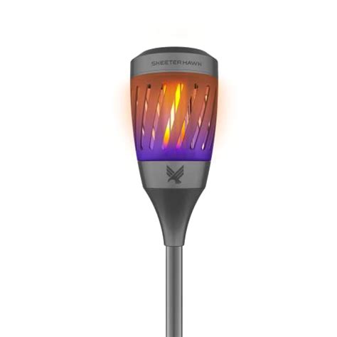 SKEETER HAWK Solar Tiki Torch Zapper Flying Insect Control With