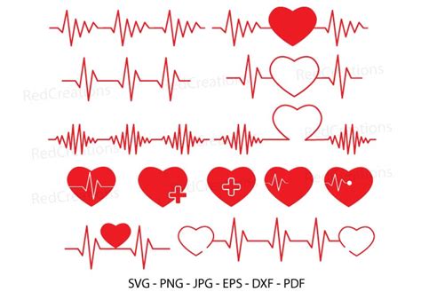 Heart Beat Svg Ekg Svg Heartbeat Svg Heartbeat Clipart Heartbeat