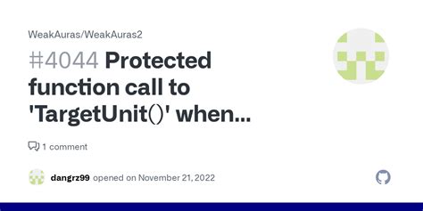 protected function call to targetunit when opening edit mode