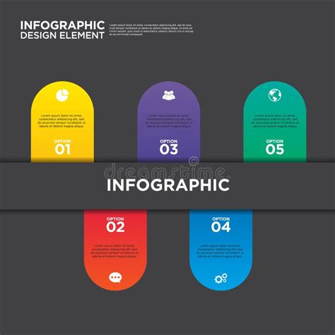 Infographic Business Report Template Layout Design Element Stock