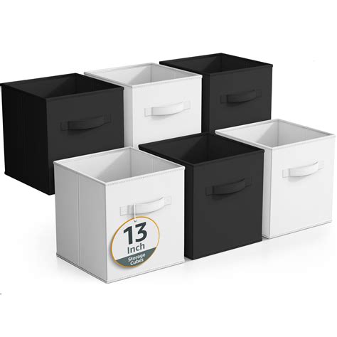 Sorbus Fabric Storage Cubes 6 Foldable Storage Bins For Organizing