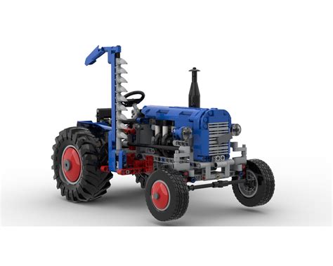 Lego Moc Vintage Tractor With Mowbar By Ironmax Rebrickable Build