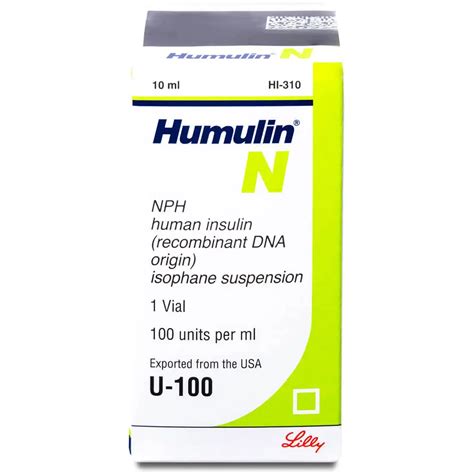 Humulin N 100 Iuml Insulin Nph Vial 10 Ml Refrigerated Nahdi