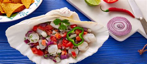 Conch Ceviche Traditional Sea Snail Dish From The Bahamas Caribbean